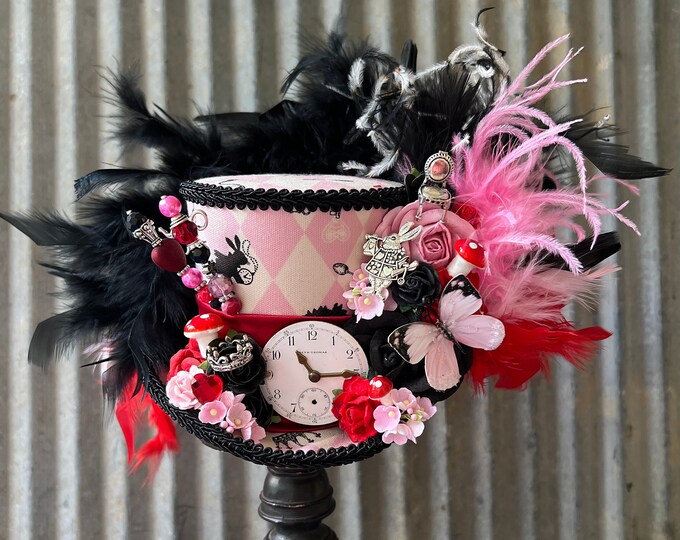 Mini Top Hat, Tea Party Mini Top Hat, Alice in Wonderland Hat, the ...