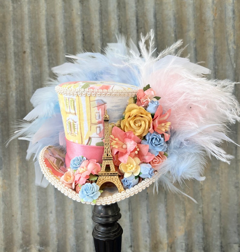 Mini Top Hat Paris Mini Hat Eiffel Tower Hat Alice in - Etsy