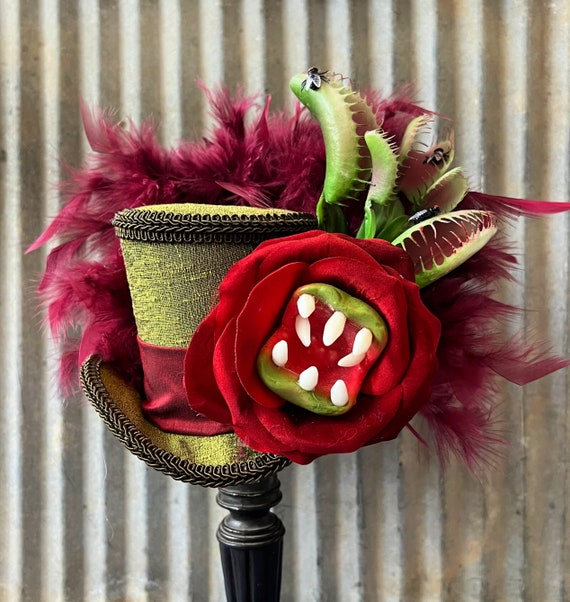 Mini Top Hat Green and Red Venus Flytrap Mini Top Hat - Etsy