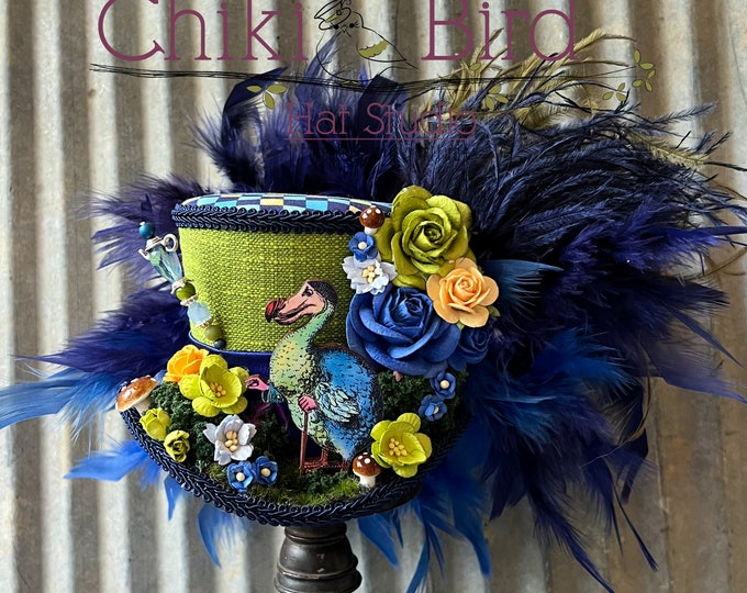 Mini Top Hat, the Dodo Diorama Tea Hat, Mad Hatter Hat, Mad Tea Party ...