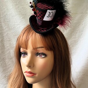 Micro Mini Top Hat, Alice in Wonderland Mini Top Hat, Steampunk Mini Top Hat, Mad Hatter, Tea ...