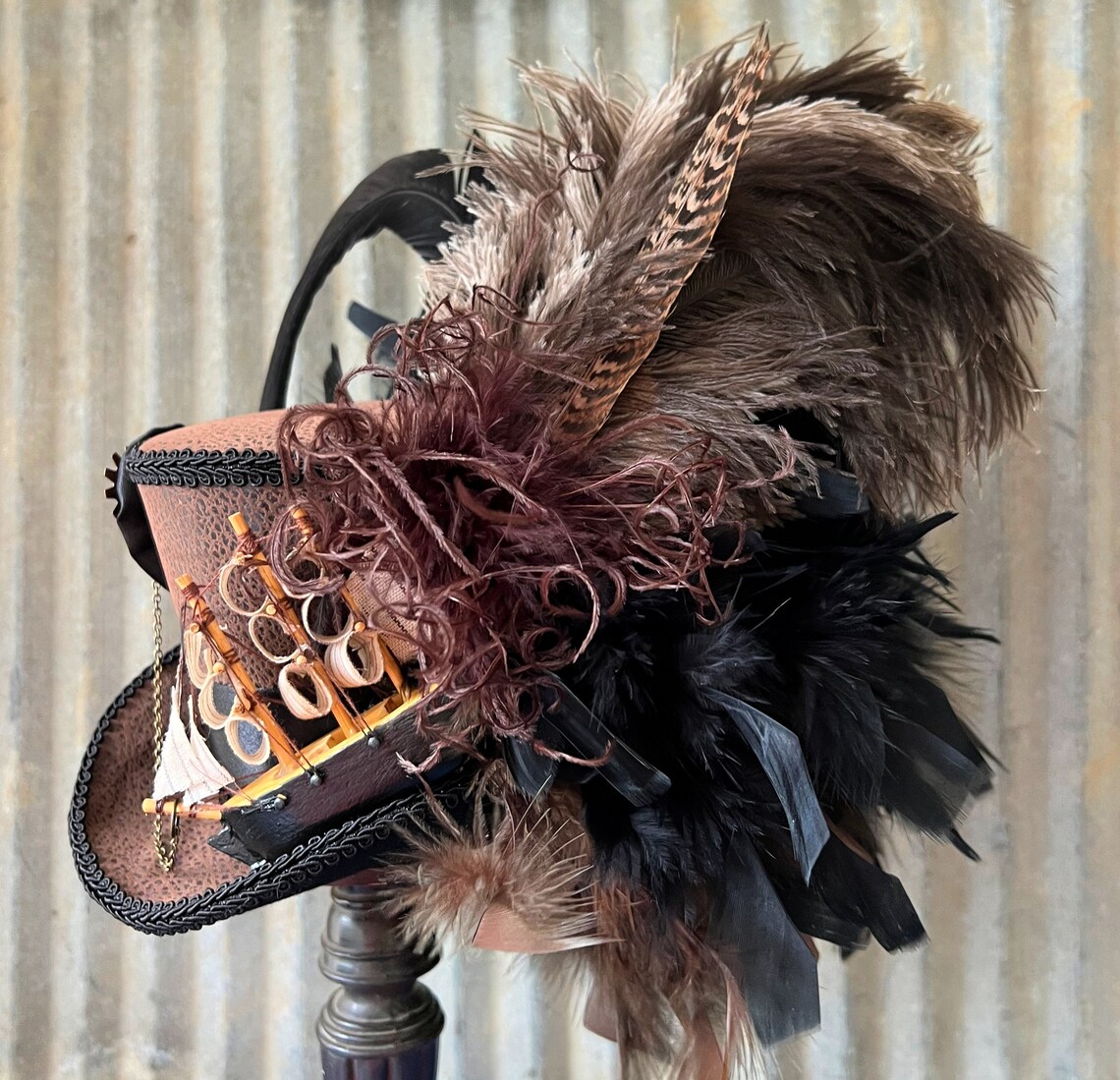 Pirate Ship Mini Top Hat Steampunk Hat Alice in Wonderland - Etsy