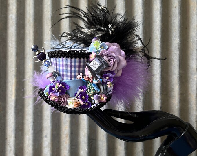 Micro Mini Top Hat, Mad Hatter Diorama Hat, Mad Hatter Mini Top Hat ...