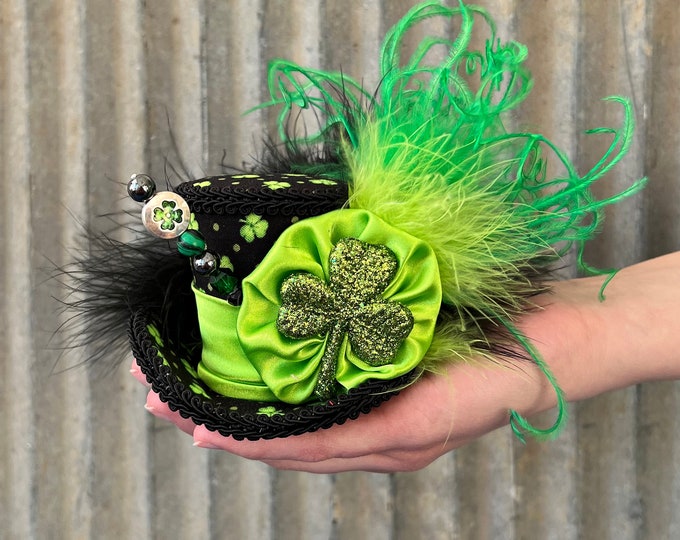 Micro Mini Top Hat, St. Patrick's Day Hat, Alice in Wonderland Mini Top ...