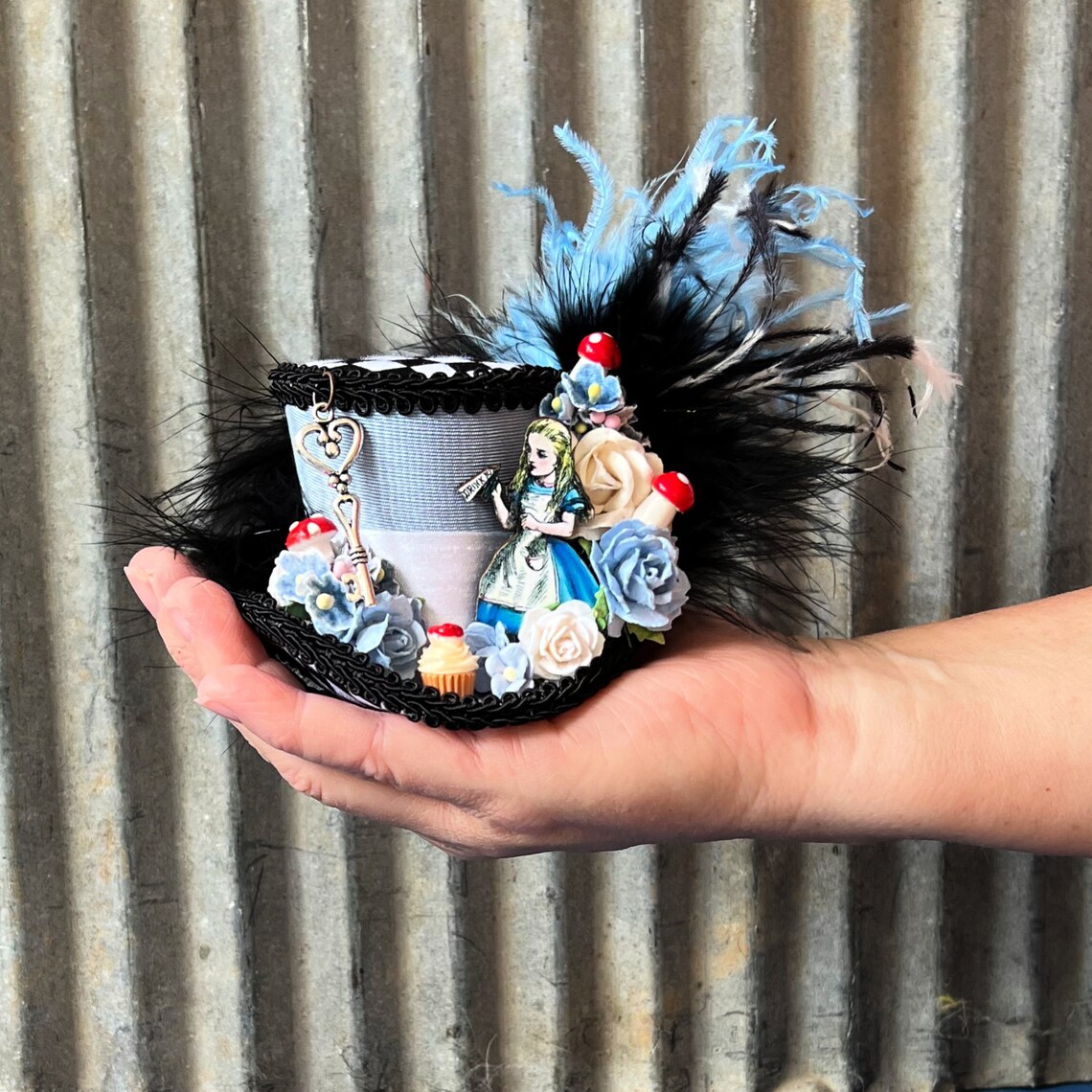Micro Mini Top Hat Alice Mini Diorama Hat Alice in - Etsy
