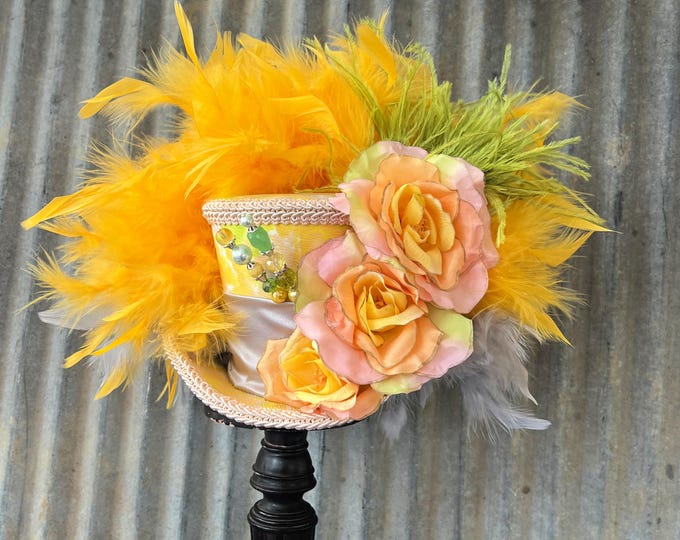 Mini Top Hat, Kentucky Derby Hat, Mad Hatter Hat, Mad Tea Party, Green ...