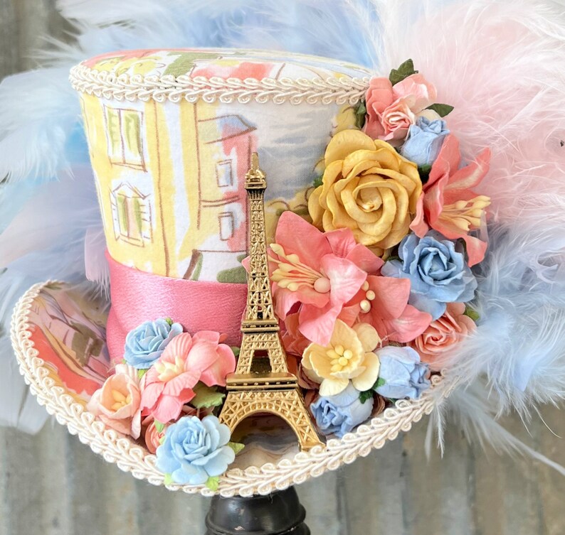 Mini Top Hat Paris Mini Hat Eiffel Tower Hat Alice in - Etsy