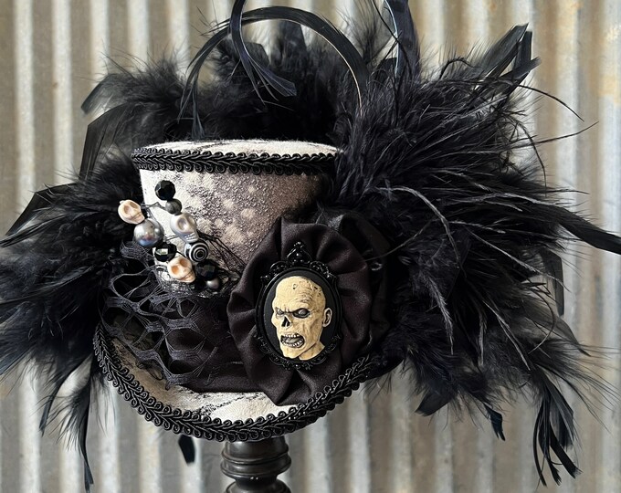 Mini Top Hat, Walking Dead Mini Top Hat, Halloween Hat, Zombie Mini Hat ...