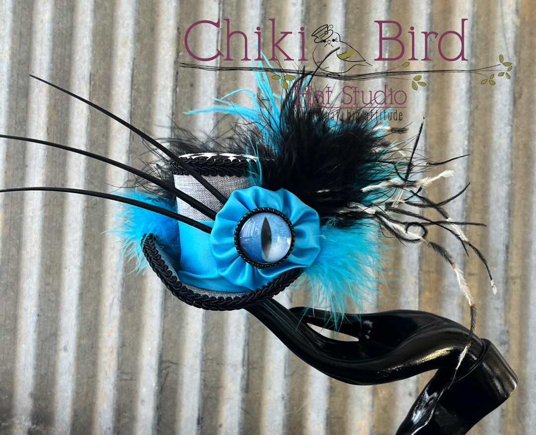 Micro Mini Top Hat,cheshire Cat Hat, Cat Eye Hat, Alice in Wonderland ...