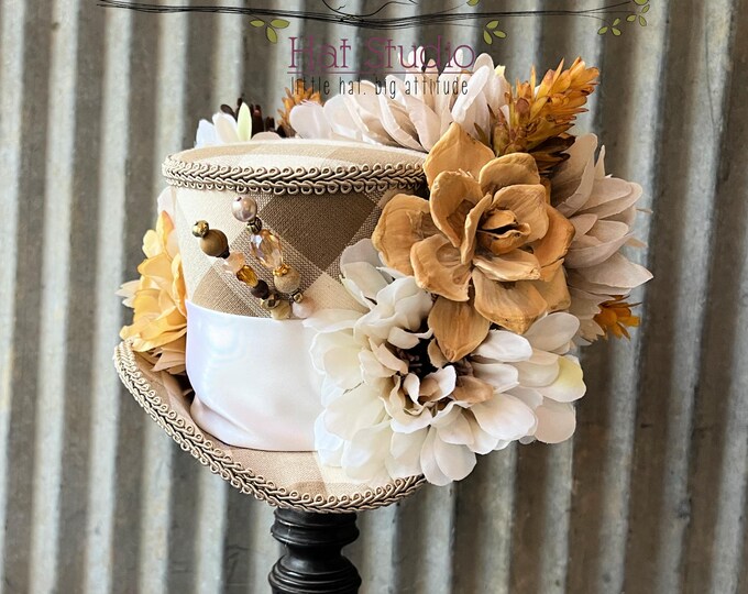 Mini Top Hat, Blue and Sage Green Tea Cup Hat, Alice in Wonderland, Mad ...