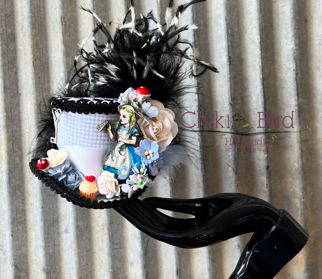 Micro Mini Top Hat, Alice Mini Diorama Hat, Alice in Wonderland Mini ...