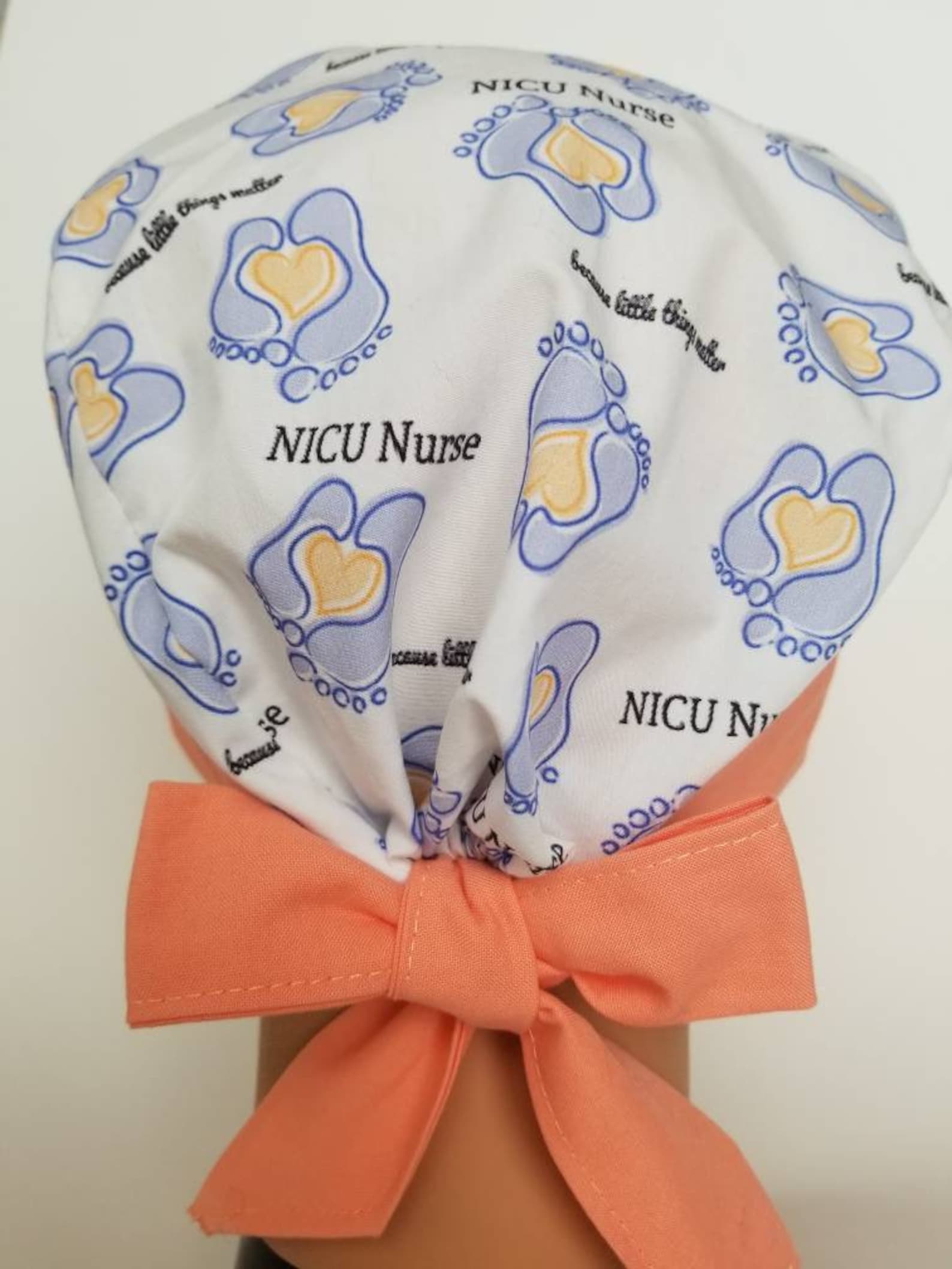 Nicu nurse scrub cap. Womens fitted scrub cap. Neonatal nurse hat. Nicu ...