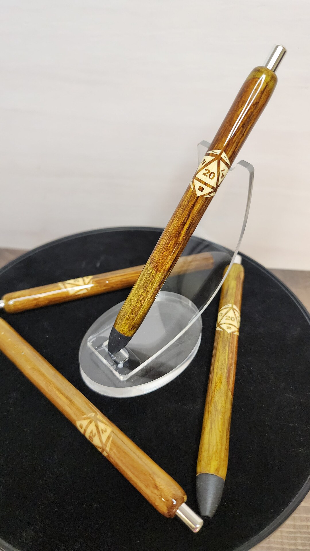 D20 Woodgrain Pen Refillable - Etsy
