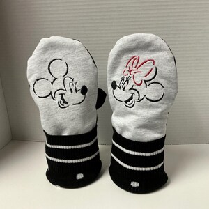 Mickey Mouse and Minnie Mouse Mittens Adult - Etsy