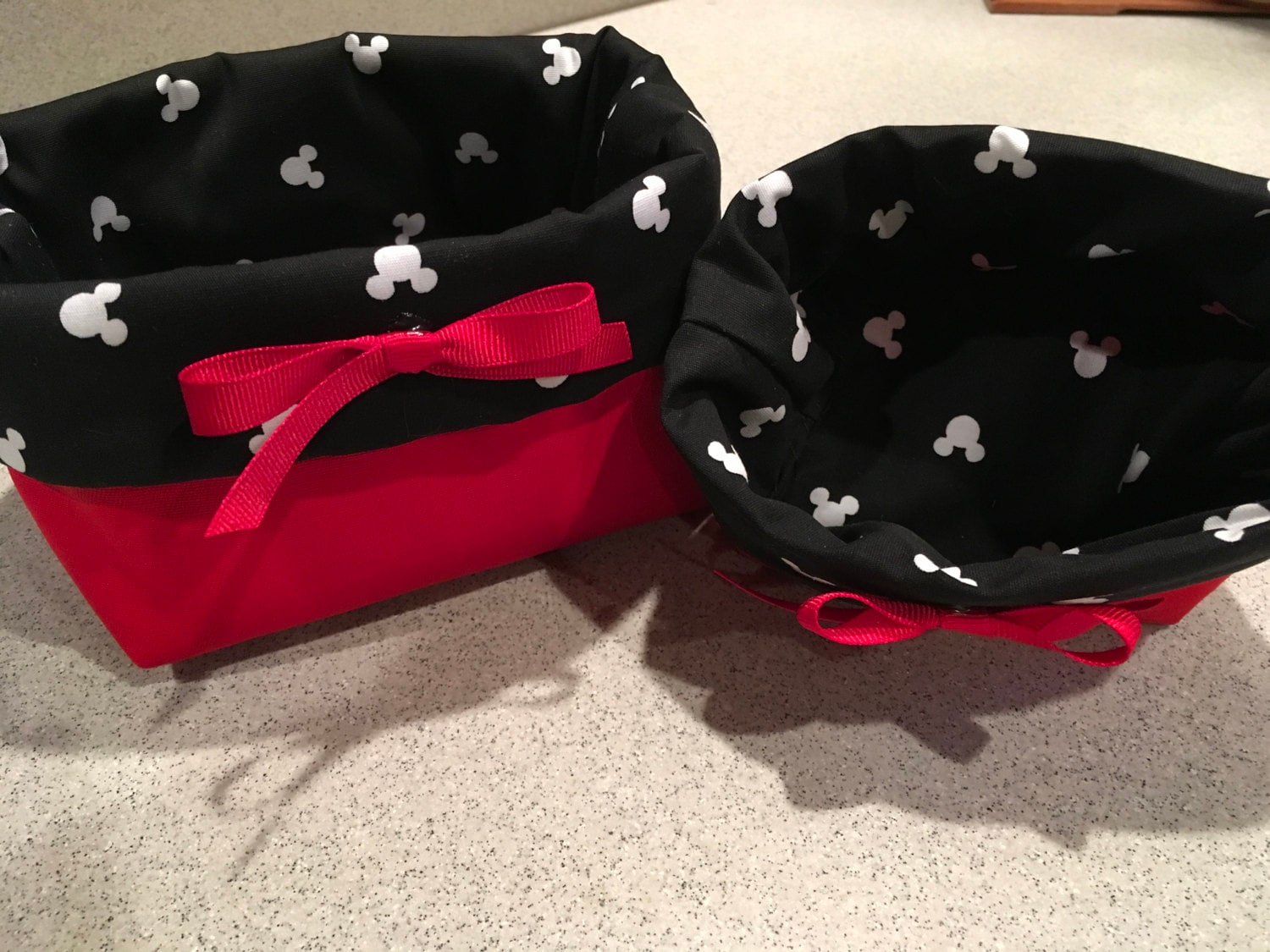 Mickey Mouse Fabric Basket Set - Etsy