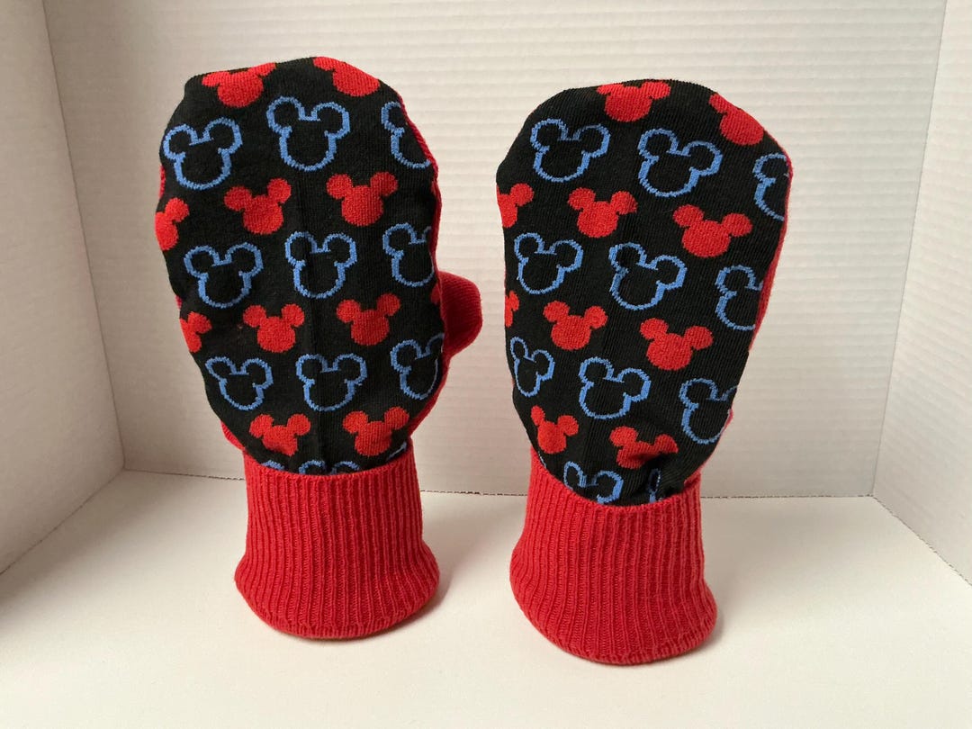 Mickey Mouse Head Adult Mittens - Etsy