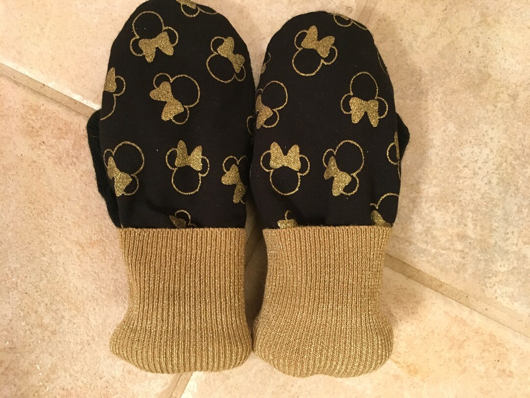 Minnie Mouse Kids Mittens - Etsy