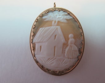 Shell Cameo Brooch & Pendant Flora Italian Cameo Jewelry - Etsy