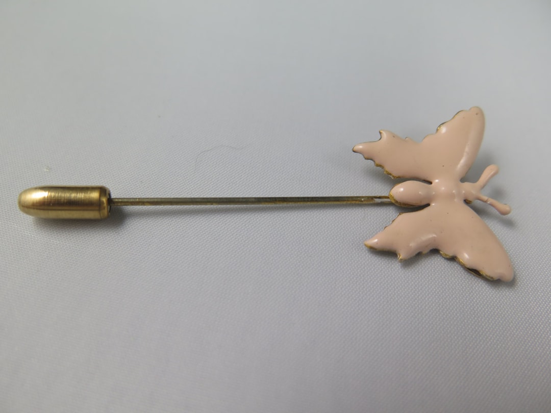 Miriam Haskell Pink Butterfly Stick or Hat Pin - Etsy