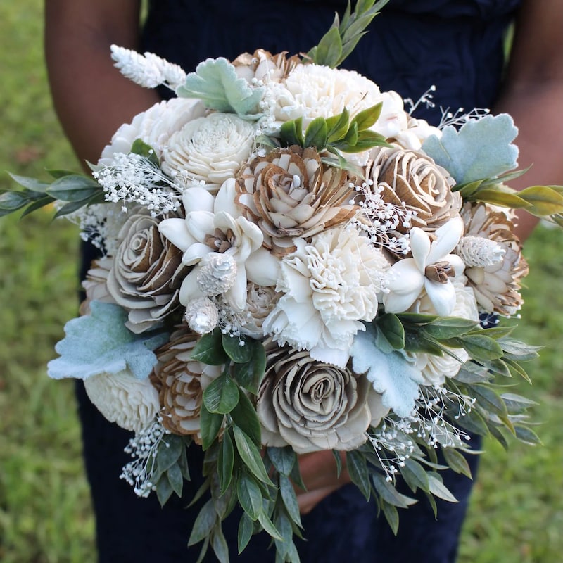 Wood Flower Bouquet - Etsy