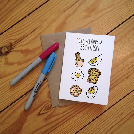 Eggcellent Greetings Card - Etsy