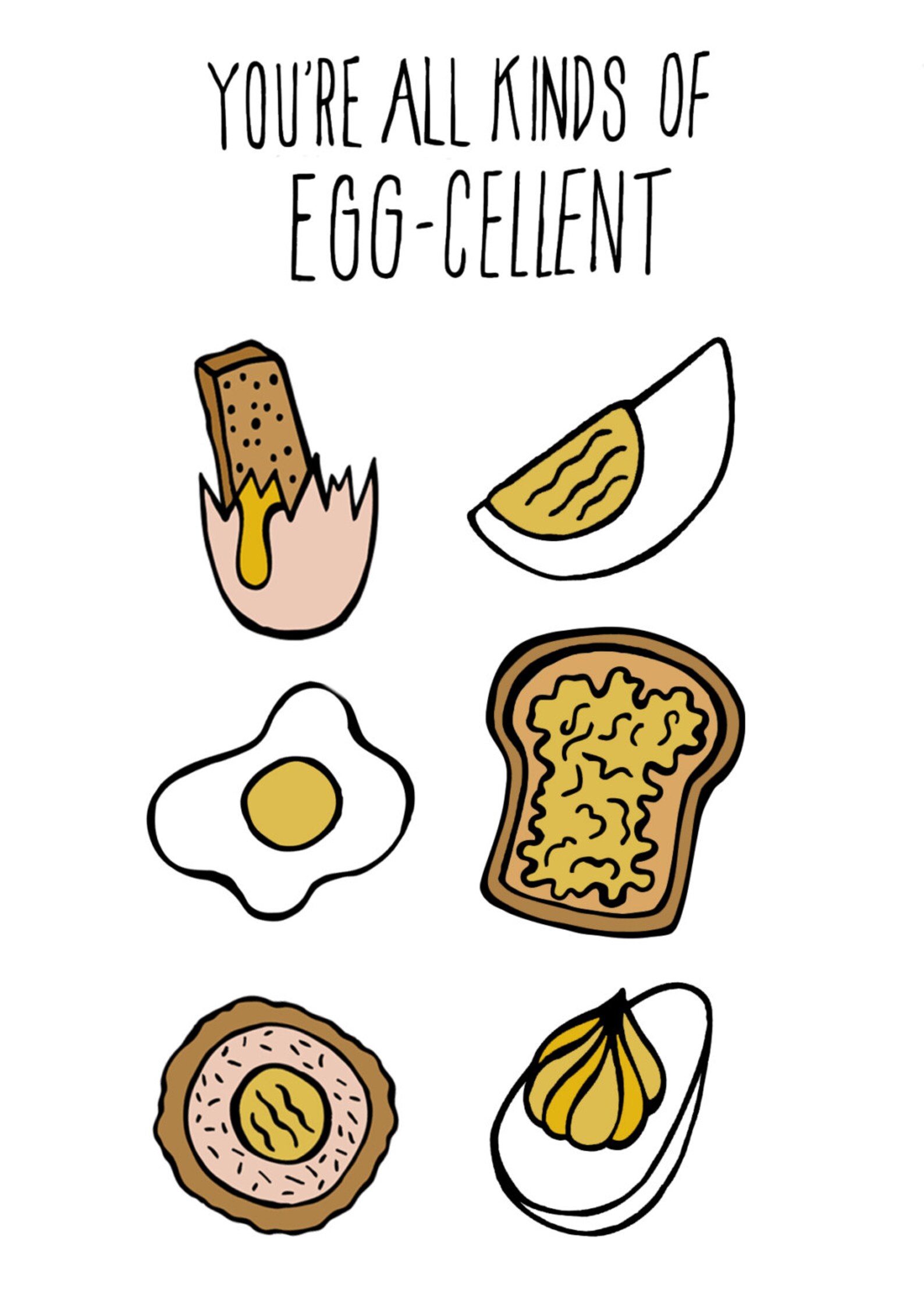 Eggcellent Greetings Card - Etsy