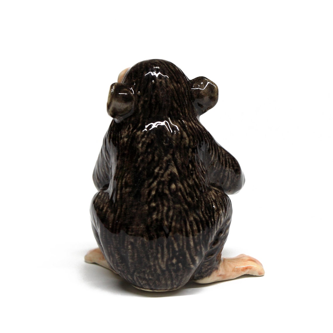 Miniature Animals Ceramic Monkey Figurine Hand Painted - Etsy