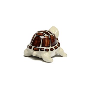 Miniature Animals Ceramic White Turtle Figurine Hand Painted - Etsy