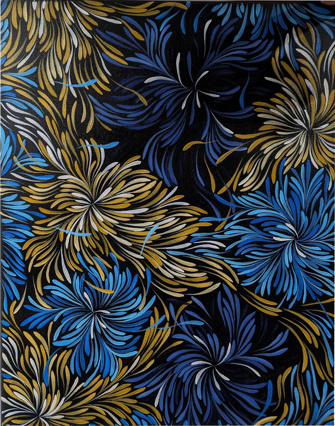 A Gorgeous Abstract Acrylic Painting Titled "multiple Points of ...