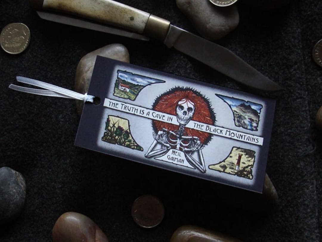 DONATE to Action Aid: Neil Gaiman bookmark, 'The Truth is a Cave in the ...