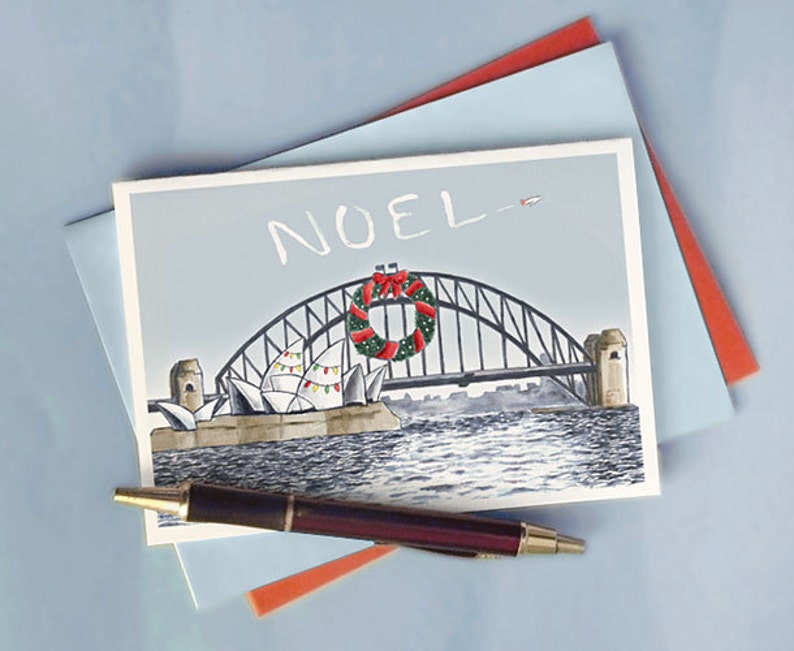 Sydney Opera House and Bridge; Australian Greeting Card - Etsy Australia