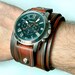 Leather Watch Cuff Handmade Men Women Wrist Band Artisan - Etsy