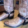 Concho Boot Straps, Cowboy Boots Harness, Leather Bootstraps Conchos ...