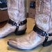 Boot Straps, Leather BLACK Cowboy Boots Harness, Biker Bootstraps With ...