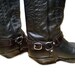Boot Straps, Leather BLACK Cowboy Boots Harness, Biker Bootstraps With ...