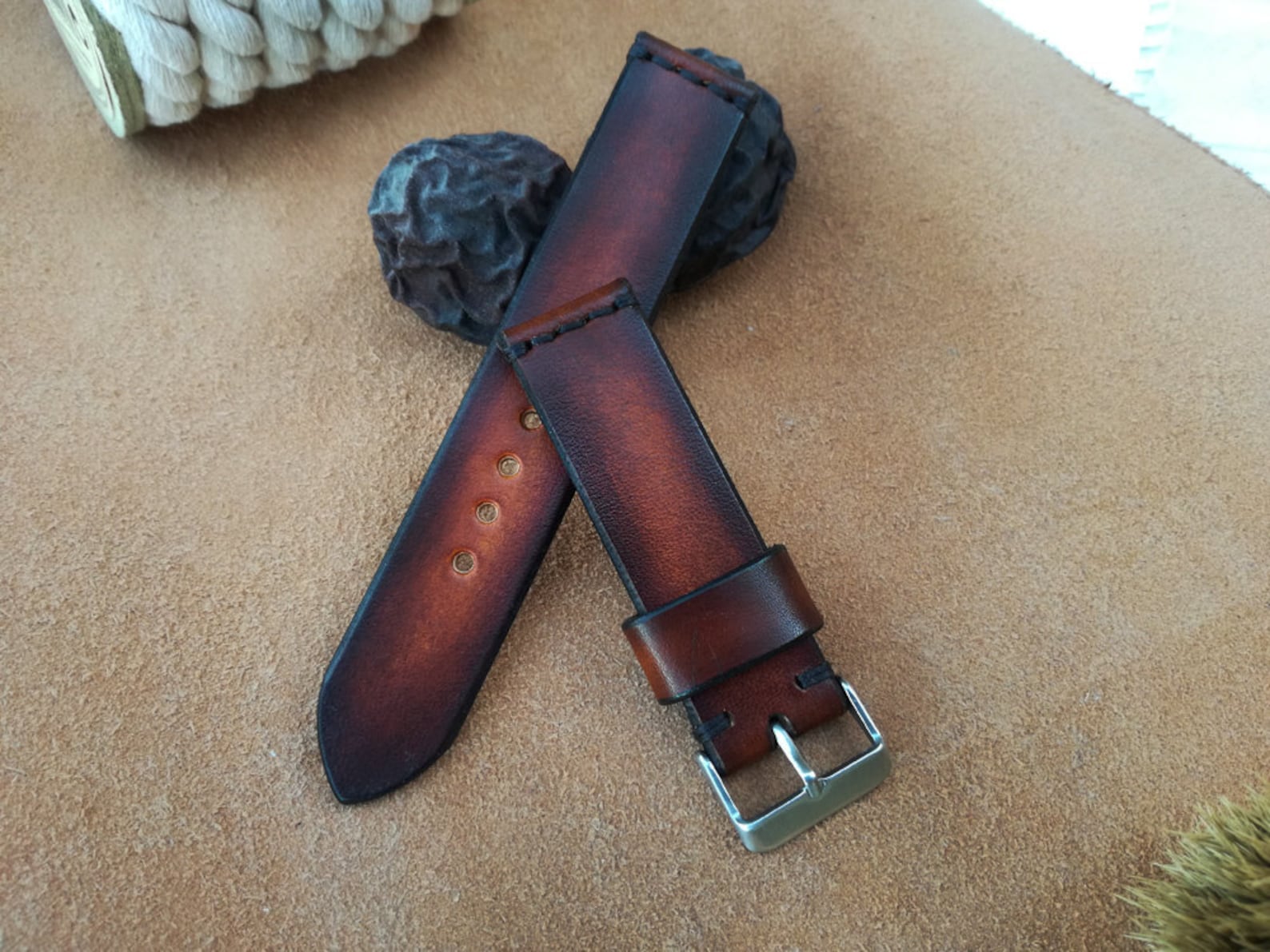 Handmade Watch Strap Leather Handmade Band Men's Wrist | Etsy