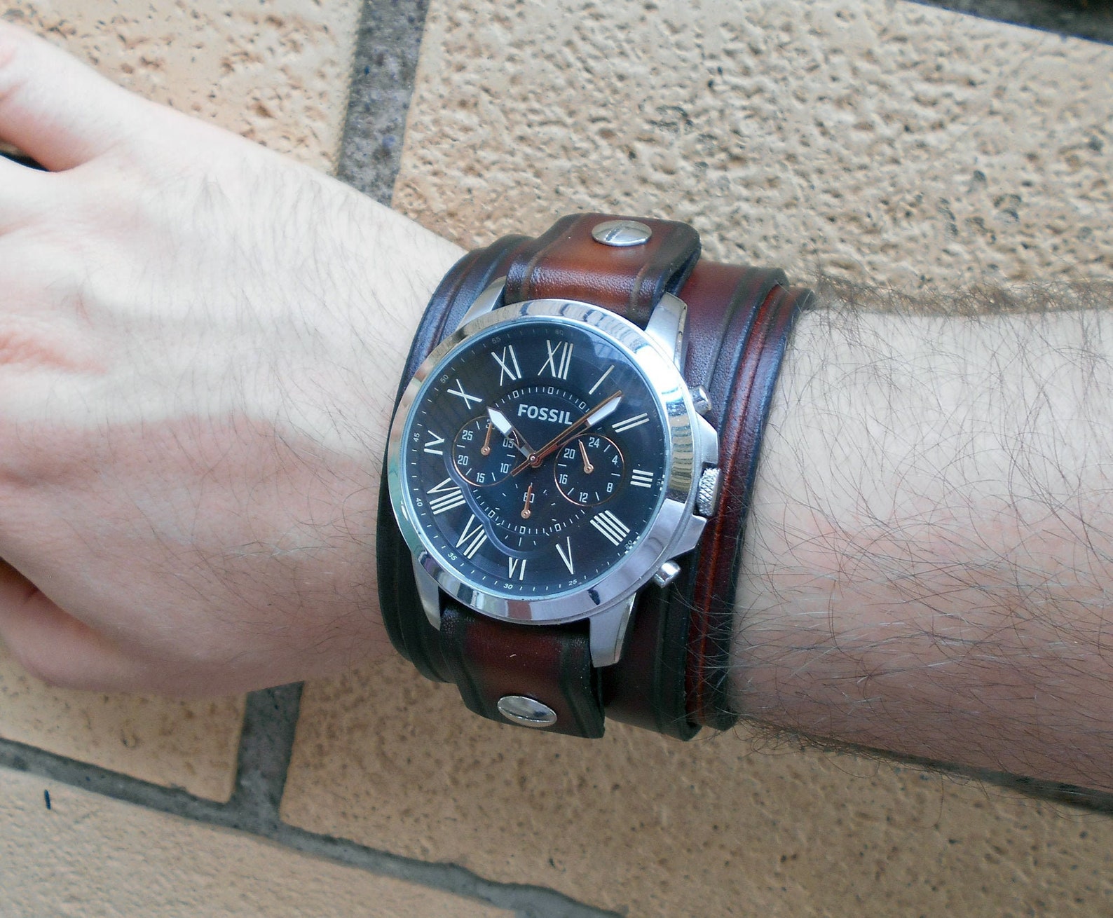 Leather Watch Cuff Handmade Men Women Wrist Band Artisan - Etsy