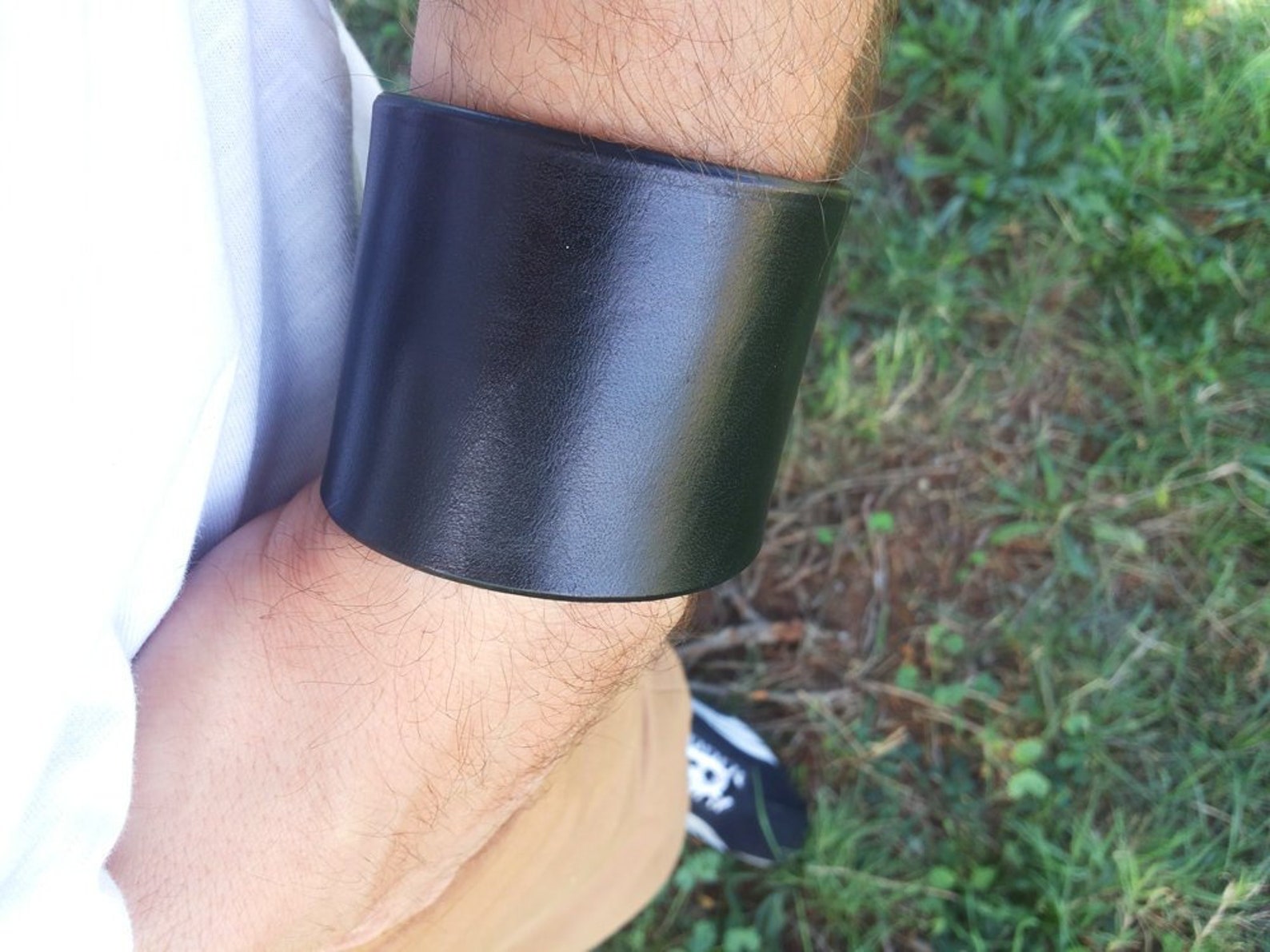 Black Leather Cuff Black Mens Handmade Jewelry Bracelet Gift | Etsy