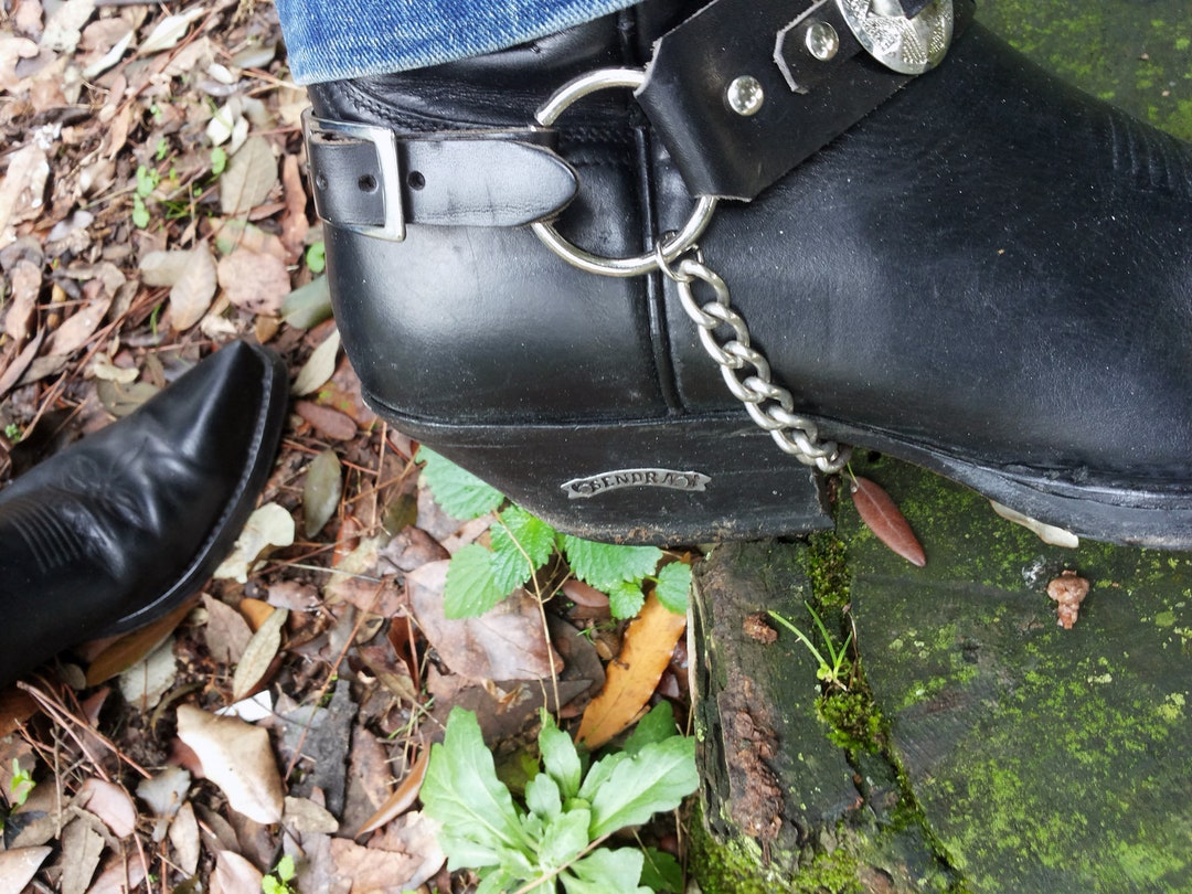 Concho Boot Straps, Cowboy Boots Harness, Leather Bootstraps Conchos ...