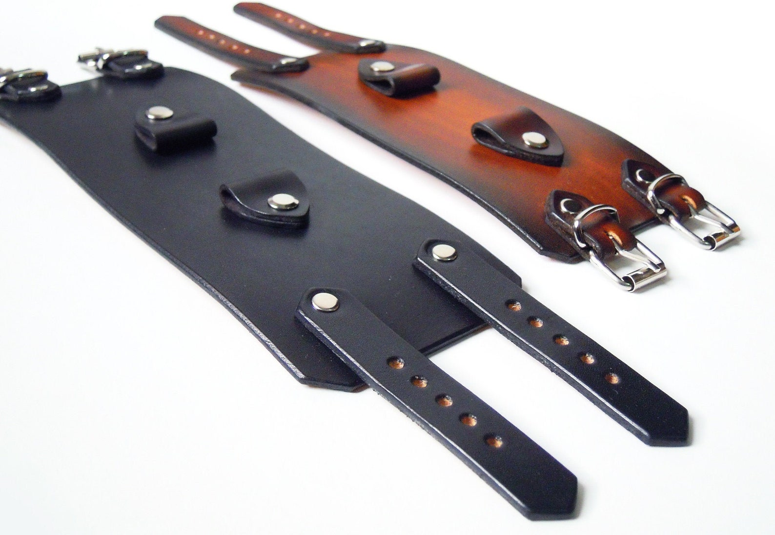 Wide Watch Cuff 22mm Strap Leather Men's Custom Strap - Etsy