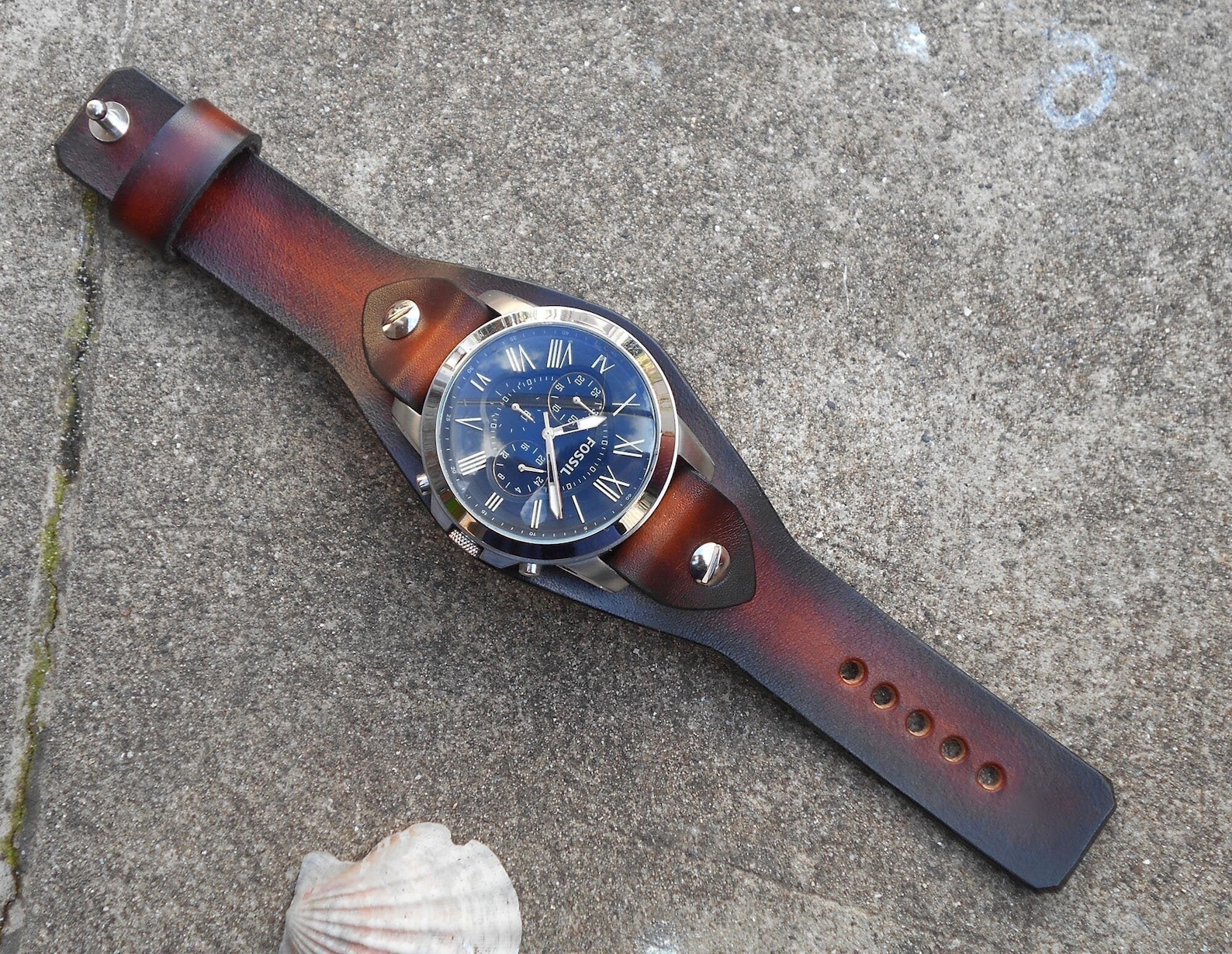 Watch Cuff Leather Handmade Men's Womens Band Adjustable - Etsy