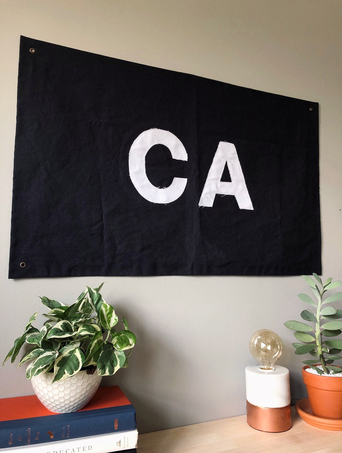 Custom Black Cotton Canvas Medium State Flag Hand Sewn - Etsy