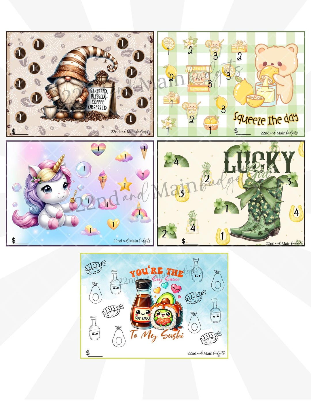 Unicorn Tiny Tuesday’s Saving Challenges - Etsy