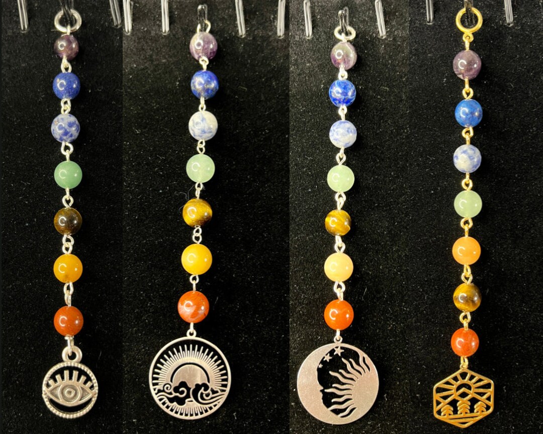 Chakra Gemstone Necklace - Chakra Gemstone Suncatcher - Chakra Gemstone ...