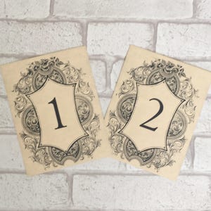 Wedding Table Number Cards Vintage Antique Frame - Etsy UK