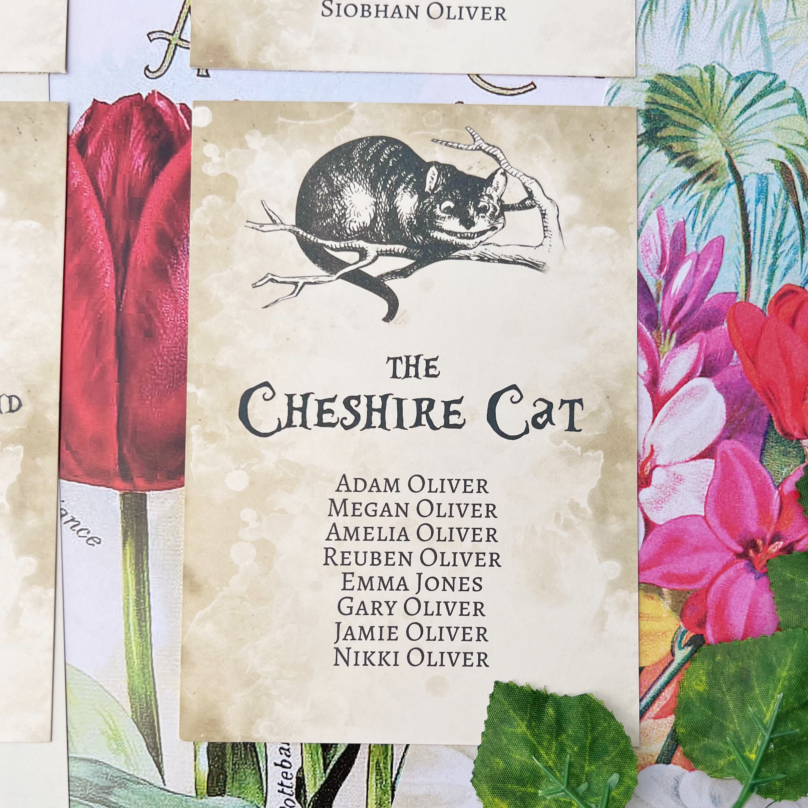 Alice Theme Wedding Table Plan Seating Planner Party Alice in - Etsy UK