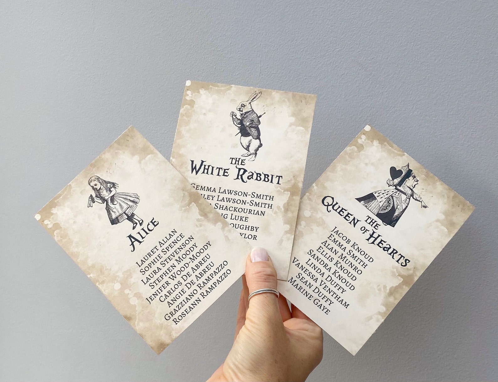 Alice Theme Wedding Table Plan Seating Planner Party Alice in | Etsy UK