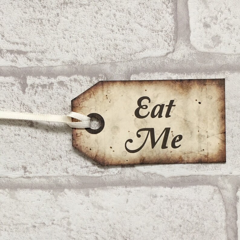 Eat Me Alice in Wonderland Gift Tags Digital Download - Etsy