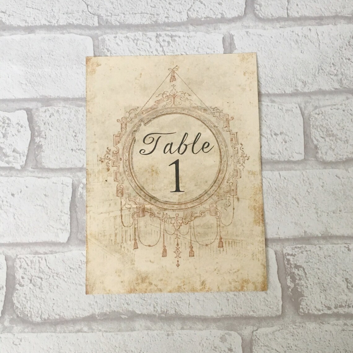 Wedding Table Number Card Name Cards centrepiece antique | Etsy