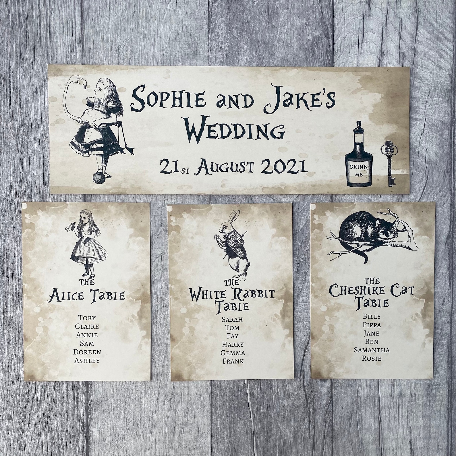 Alice Theme Wedding Table Plan Seating Planner Party Alice in - Etsy UK